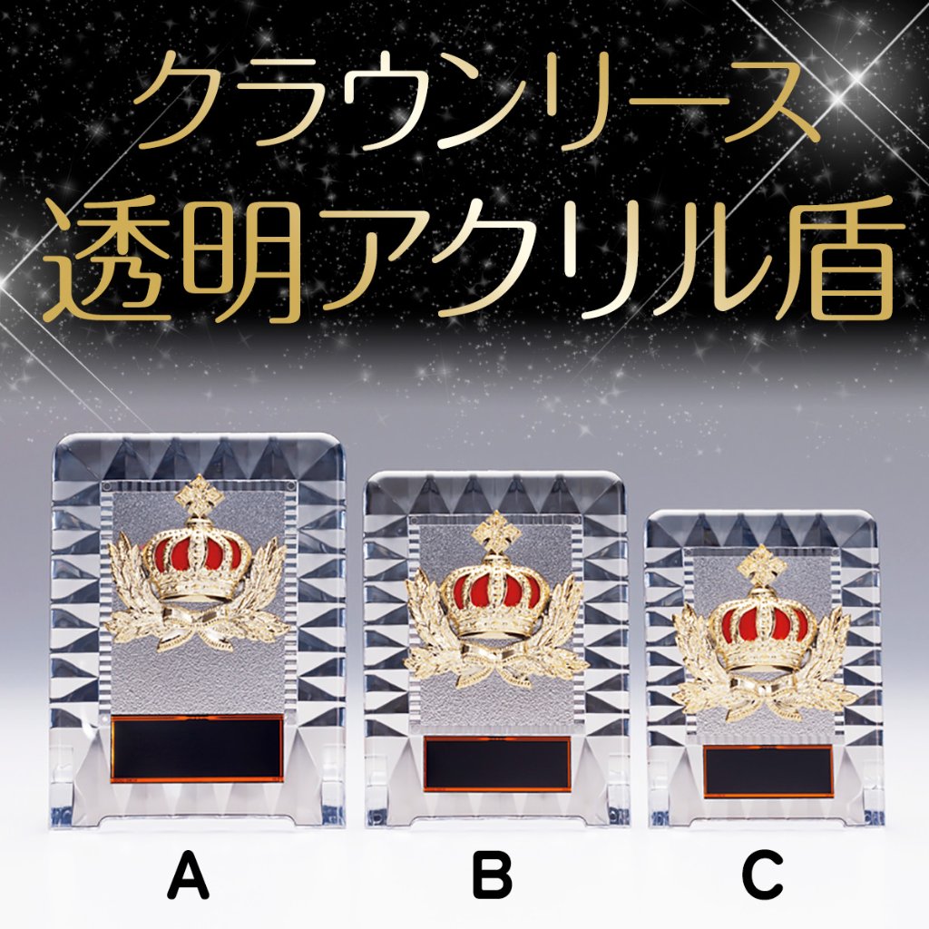 クラウンリース 透明アクリル盾 K-5079(K-5079)|創作品モール あるる